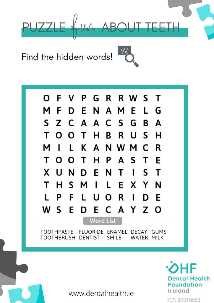 Word search | Dental Health Foundation