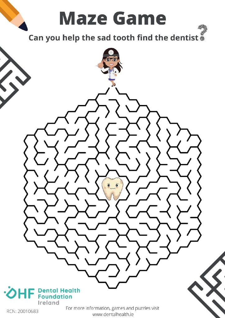 Primary School Maze Game | Dental Health Foundation