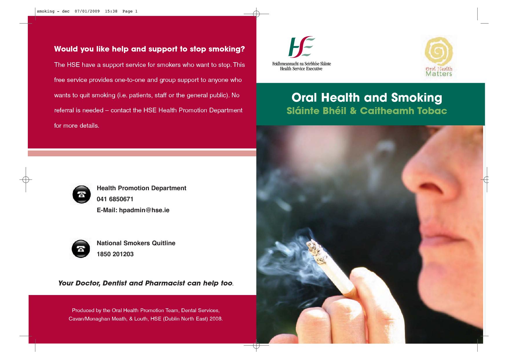 Smoking | Oral Health Promotion Research Group